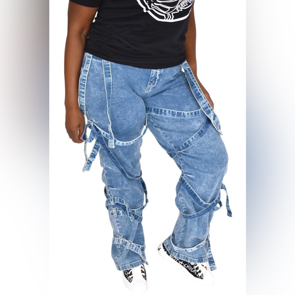 Jeans | Strapped Denim Jeans | Poshmark